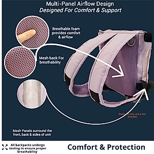 O2TOTES Ultra Lightweight Backpack For Inogen One G3 Unit (Patented Design) (Purple)