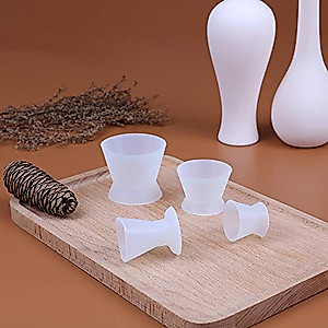 DenFactory 4pcs/Set Self-solidifying Cups Dental Lab Silicone Mixing Cup Rubber Mixing Bowl