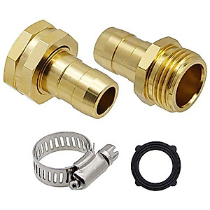 Twinkle Star Garden Hose Repair Connector with Clamps, Male and Female Garden Hose Fittings, 3 Set