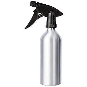 iDesign Aluminum 12 0z. Spray Bottle The Metro Collection, 12 Ounce, Brushed Metal with Black Nozzle