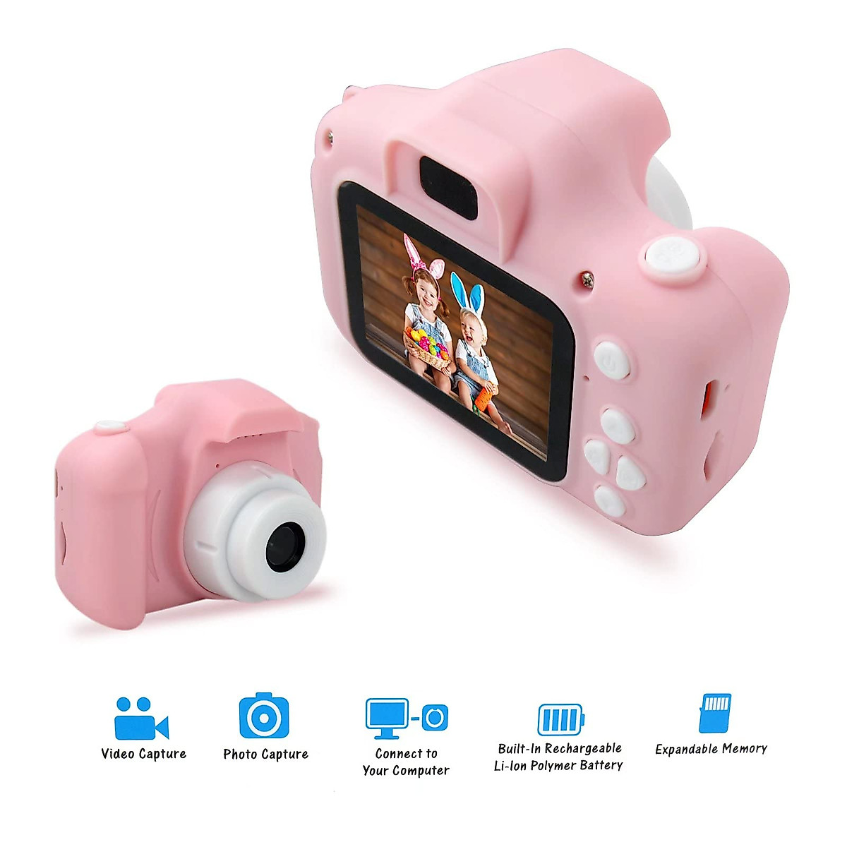 Children's Camera Waterproof 1080P HD Screen Camera Video 8 Million Pixel Kids Cute Cartoon Camera Outdoor Photography Kids Toy