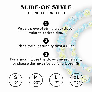 Lokai Silicone Beaded Bracelet for Women & Men, Monsters Inc - Disney & Pixar Collection, (Extra Large, 7.5 Inch Circumference) - Silicone Jewelry Fashion Bracelet Slides-On for Comfortable Fit