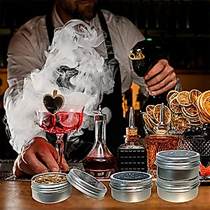 Yinanroa Wood Chips for Smoking Gun Hand-held Smoke Gun Smoker Infuser Cocktail Smoker Kit（Oak,Peach,Apple,Cherry 4 Pack） Wood Chips for Smoker