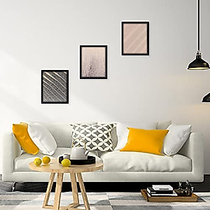 HUKONHEP 9x12 Black Picture Frames, Photos Frame with Plexiglass, Wall Gallery Photo Frames, Horizontal and Vertical for Wall Mounting or Tabletop, Home Office Decoration