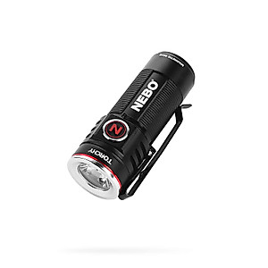 NEBO Torchy 1,000-Lumen Pocket Flashlight, LED Rechargeable Flashlight For EDC, Camping, Hunting, Hiking With 5 Light Modes, Water and Impact Resistant, Power Memory Recall, Removable Clip, Black