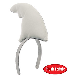 Beistle 2 Piece Plush Fabric Shark Fin Headbands Under The Sea Party Supplies, Gray, one size