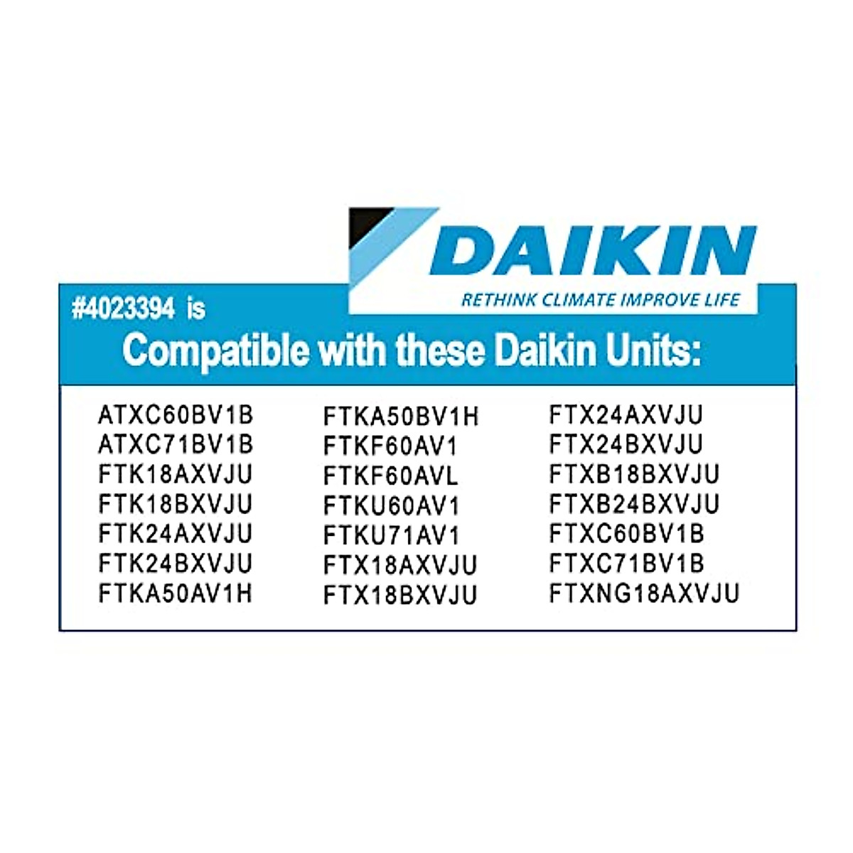 Screen and Air Purifying Mini Split Filter Combo for Daikin 4023394 and 182242J.