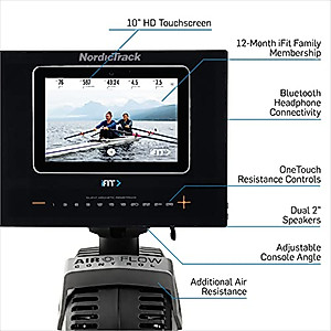 NordicTrack RW600 Smart Rower with 10” HD Touchscreen and 30-Day iFIT Family Membership