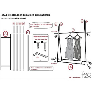 British Style Sturdy Clothes Rack Garment Rack Metal Clothes Rack,Industrial Clothing Rack,Heavy Duty Clothes Rack,Portable Clothing Rack Hanging Clothes Rack for Small Spaces and Rooms Gold,Black,White (Gold)