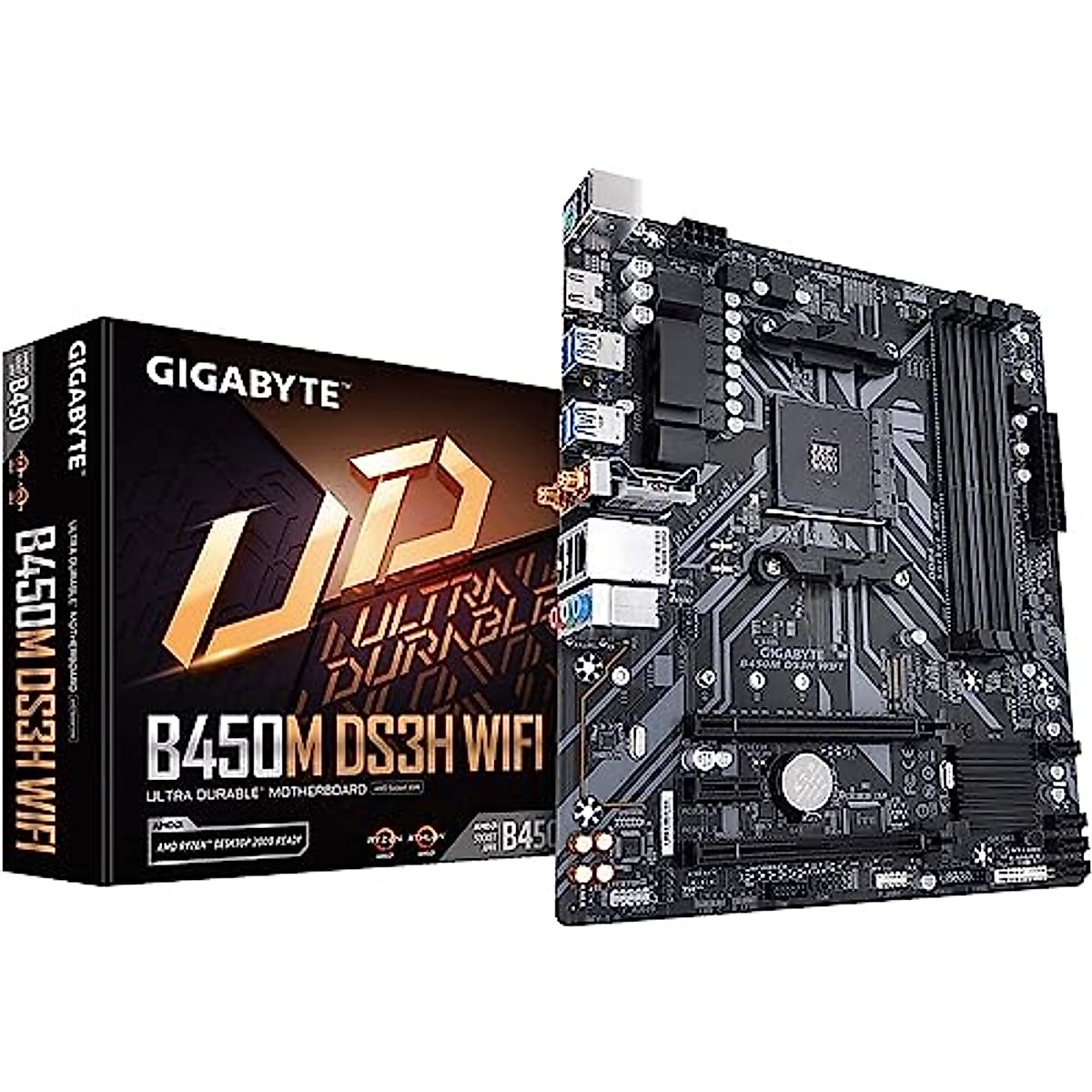AMD Ryzen 5 4600G 6-Core 12-Thread Unlocked Desktop Processor with Wraith Stealth Cooler Bundle with GIGABYTE B450M DS3H WiFi MATX AM4 Gaming Motherboard