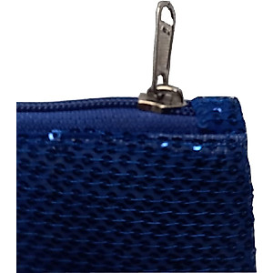 KVR Women Sparkly Glitter Clutch Hobo Evening Party Club Bridal Elegant Handbag (10 inch x 6.5 inch, Sequin- Blue)