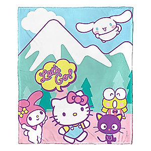 Northwest Sanrio Hello Kitty Silk Touch Throw Blanket, 50" x 60", Mountain Adventure