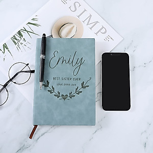 Personalized Journal Notebook, Personalized Leather Journal with Pen, Personalized Notebook For Women Men, Customized Journals To Write In, Diary For Women - Birthday, Best Friend, Mom, Sister Gifts