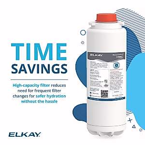 Elkay 51600C WaterSentry Lead + Microplastics NSF/ANSI Certified High-Capacity Filter (Enhanced Bottle Fillers)