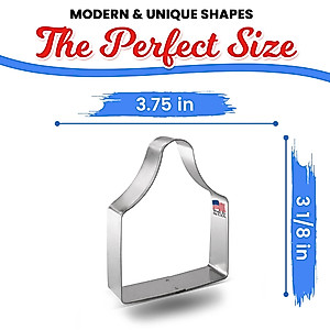 Bread Board Cookie Cutter 4 Inch – Made in the USA – Foose Cookie Cutters Tin Plated Steel – Ear Tag Cookie Mold