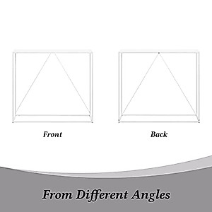 PEETEEPOE Accent Metal Console Table, 35.43"(L) Modern Entryway Table, Narrow&Long Sofa/Couch End Side Table, Freestanding Entrance Display Table for Entryway, Hallway, Living Room, Office, White