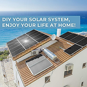 BougeRV 1100WH Power Station with 5BB 180W Solar Panel, American Monocrystalline Solar Panel for Charging Solar Generator, Battery Backup for Camping, Emergency