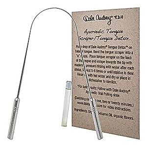 Dale Audrey Tongue Scraper for Adults | Professional Flexible Metal Tongue Brush for Oral Care | Stainless Steel Tongue Cleaner, Help Fight Bad Breath, Easy to Use, Fresh Breath