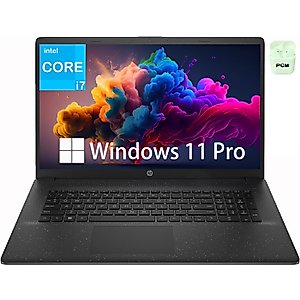 HP Laptop, 17.3 Inch FHD Business Laptop, Intel Core i7-1255U, 32GB RAM, 1TB SSD, Windows 11 Pro, Numeric Keypad, HDMI, Black, PCM