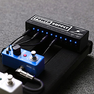 Donner DP-2 Guitar Pedal Power Supply High Current 10 Isolated DC Output for 9V/12V/18V Effect Pedals