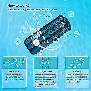 Vegetable Cleaner Device, Kallodear Fruit and Vegetable Washing Machine with USB Rechargeable Base OH-ion Purification Technology for Cleaning Vegetable Fruit - Blue
