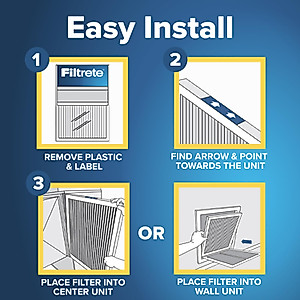 Filtrete 20x30x1 AC Furnace Air Filter, MERV 12, MPR 1500, CERTIFIED asthma & allergy friendly, 3 Month Pleated 1-Inch Electrostatic Air Cleaning Filter, 2-Pack (Actual Size 19.81x29.81x0.78 in)