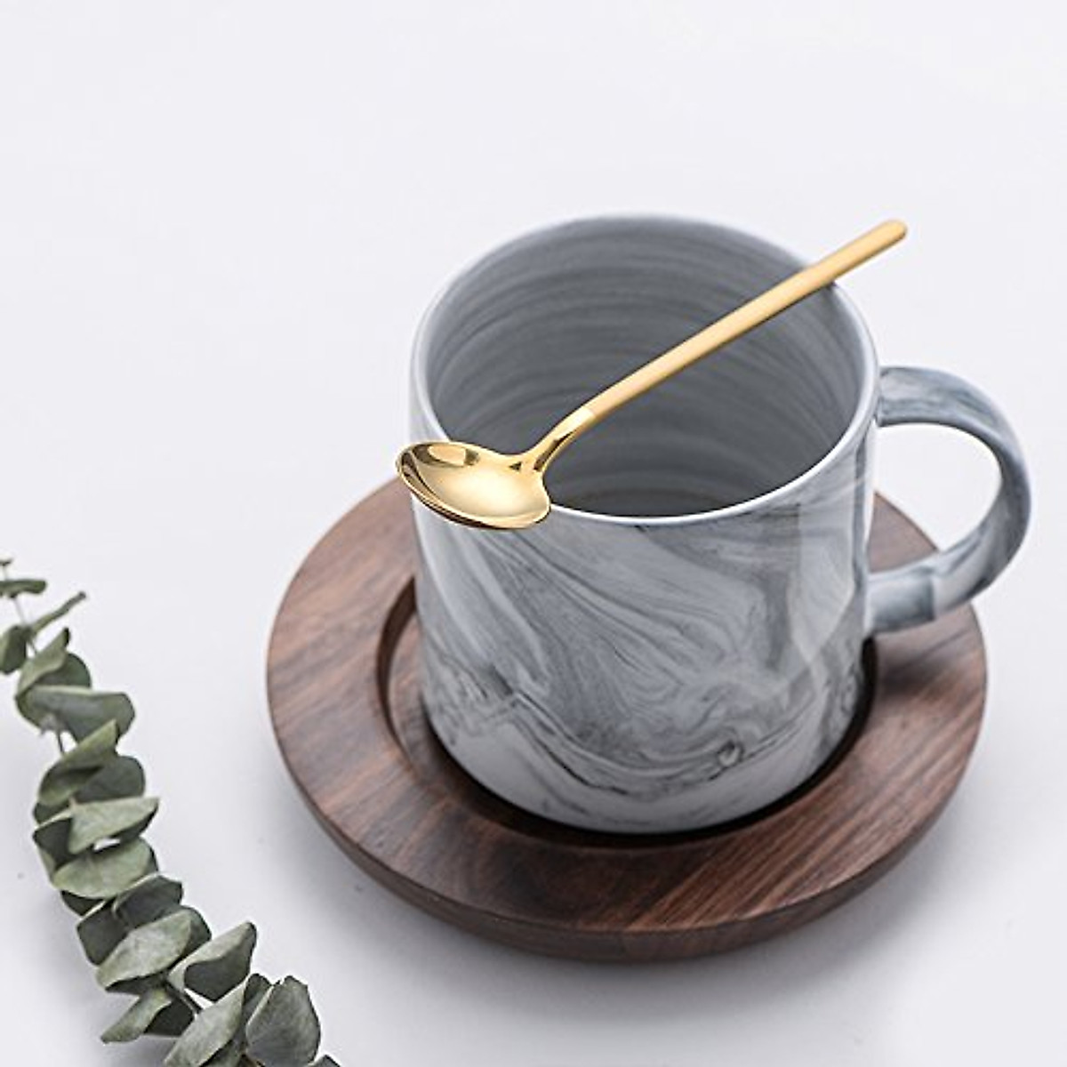 6 PCS Espresso Spoons 18/8 Stainless Steel, 5.2 Inches Vogue Mini Teaspoons Set for Stirring Coffee, Dessert Cake, Ice Cream, Soup, Antipasto Cappuccino, Frosted Handle, Sweejar (Gold)