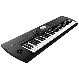 Korg i3 Music Workstation - Matte Black Bundle with Adjustable Stand, Bench, Sustain Pedal, Instructional Book, Austin Bazaar Instructional DVD, and Polishing Cloth