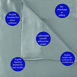 Thermee Micro Flannel Full/Queen-Size All Seasons Lightweight Sheet Blanket, Machine Wash & Dry, No Pilling, 90Lx84W, Snow, THRBKFQSNO