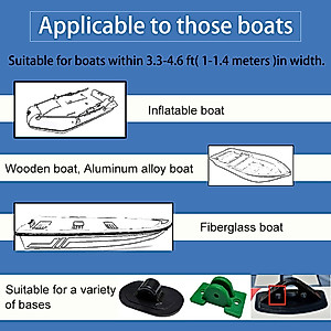 Bimini Tops for Boat 2 Bow Portable Foldable Bimini Top Oxford Cloth Cover with Aluminum Frame Quick Release Clips for Width 3.3-4.6 ft Rib,Small Jon Boat,Fishing Boat,Inflatable Boat,Dinghy