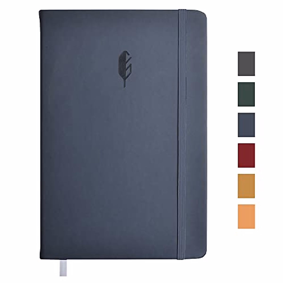 The Scribes | Hardcover Notebook Journal for Writing with Elastic Closure and Bookmark Ribbon | Made with PU Leather | Soft & Sturdy Cover | 100 GSM Recycled Paper | 6’’ x 9’’ Thick Paper Dotted Journal for Men Women Work | 160 Pages | (Blue, Dotted)