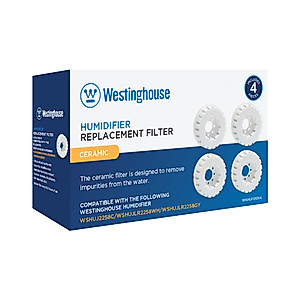 Westinghouse Humidifier Replacement Filter - Set of 4 Ceramic Ball Filters with Honeycomb Filtertrap System and Soft and Healthy Mist - Maintains Clean and Breathable Air