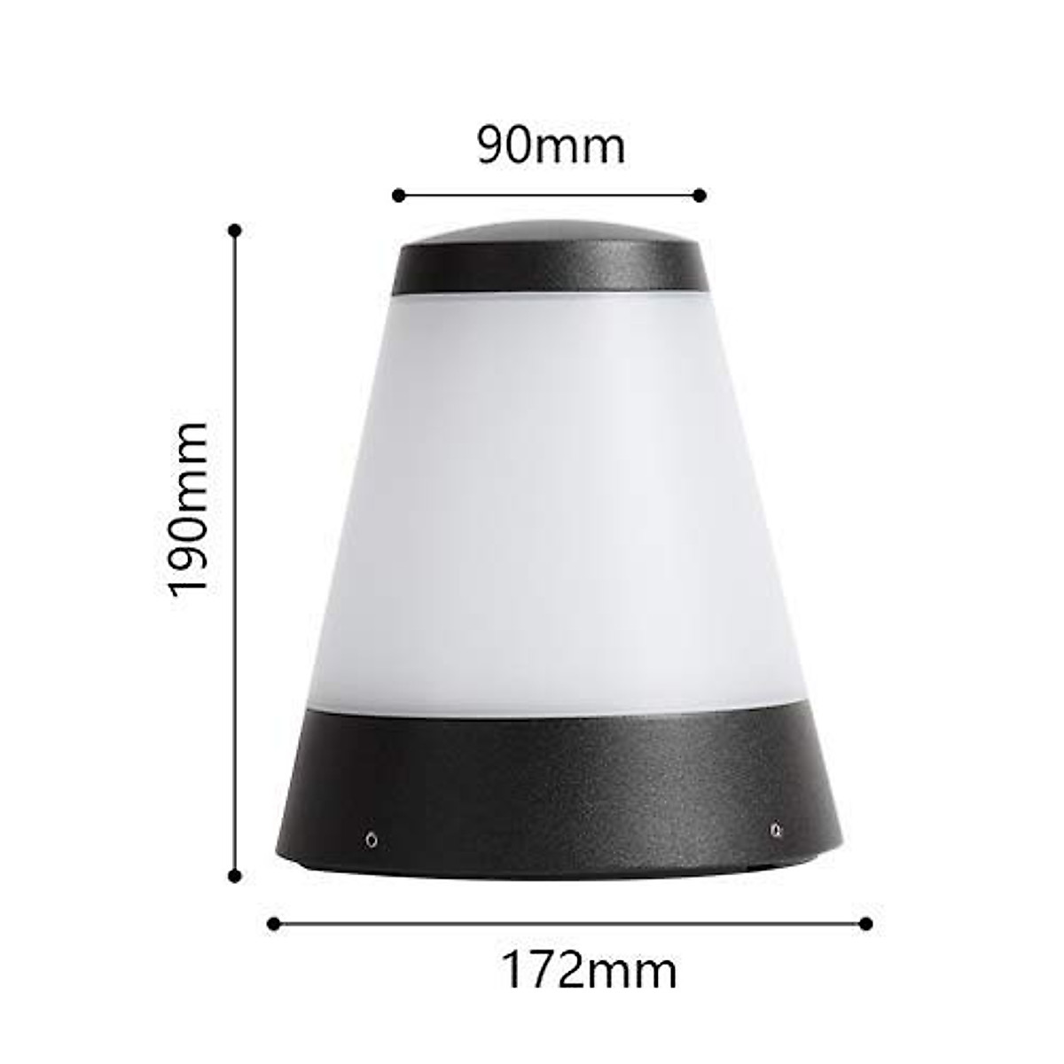 ZZYJYALG Anti-Rust European Aluminum PC Post Lights Triangle Modern LED Grey Outdoor Waterproof Pillar Lights Landscape Lawn Garden Villa Home Lighting Column Lights