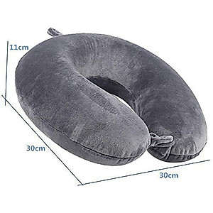 Swarg Homes Super Comfy Grey Neck Pillow Rest Cushion for Travel in Flight car Train Airplane for Sleeping for Men and Women for Comfort in Neck at Office and Home