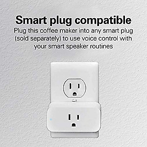 Hamilton Beach 5 Cup Compact Drip Coffee Maker, Works with Smart Plugs, Glass Carafe, Auto Pause and Pour, Black & Stainless Steel (46110)