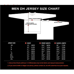 Teleyi Men's Mountain Bike Jersey Long Sleeve Off-Road Clothing Downhill&Motocross Shirts Breathable/Moisture-Wicking