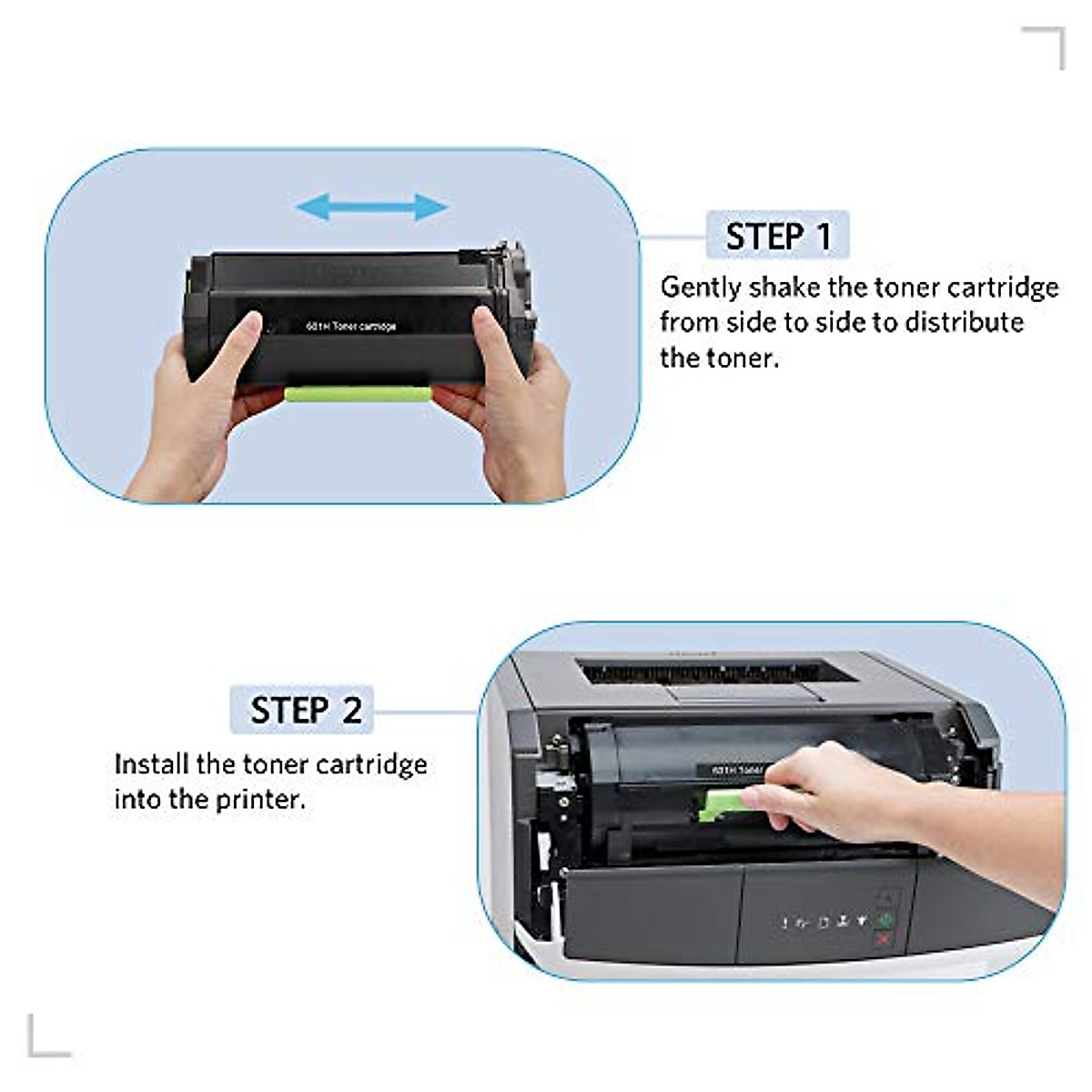 Leize Remanufactured Lexmark 60F1H00 601H Toner Cartridge use for Lexmark MX410de MX310dn MX611de MX510de MX310 MX410 MX510 MX511 MX610 MX611 Printer (High Yield 10,000 Pages, 1-Pack Black)