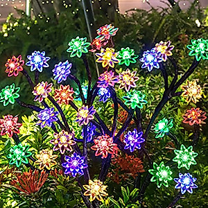 KOOPER 9 Sunflower Lights & 4 Pack Solar Garden Lights