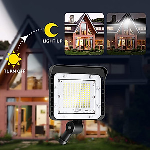 PBYBGB 60W LED Flood Light Outdoor for Dusk to Dawn, Super Bright 7500LM Security Lights, Adjustable Knuckle Mount,5000K Daylight IP65 Waterproof Floodlights for Yard, Garden, Garages,Parking Lot