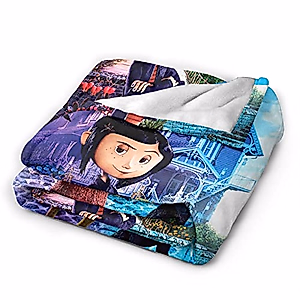 Suping Horror Blanket Ultra-Soft Micro Fleece Blanket Throw All Season Fuzzy Lightweight Throw Blankets for Office Company Home Couch Bed Sofa 50inchX40inch, Black-1