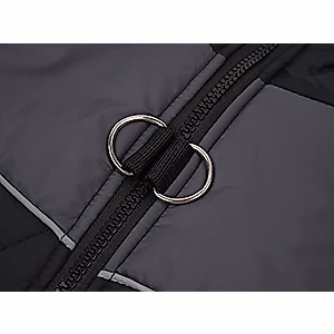 Tineer Dog Winter Jacket Vest for Small Medium Large Dogs, Fleece Lining Warm Coat Waterproof Pet Dog Clothes for Cold Weather (XS, Black)