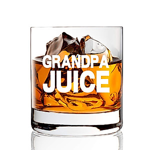AGMdesign, Funny Grandpa Juice Whiskey Glasses, Grandpa Idea Gifts, Father's Day, Birthday Gifts, Christmas Gifts for Grandpa,New Grandpa from Grandchild