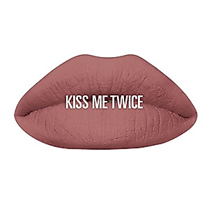 EDDIE FUNKHOUSER Twisted Kisses Matte Lip Crayon, Full Coverage Matte Lipstick (Kiss Me Twice)