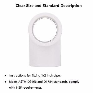 CEE 20 Pack 3 Way 1/2 Inch Tee PVC Fittings, 1/2inch SCH 40 PVC Pipe Fitting Adapter for Water Supplies Build PVC Furniture DIY Garden Shelf Greenhouse (Socket *Socket*Socket)