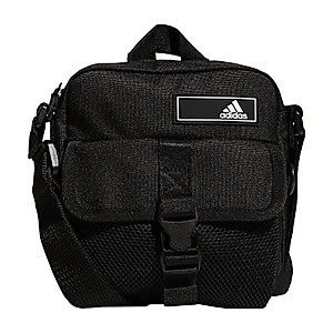 adidas Amplifier 2 Festival Crossbody Bag, Black/White, One Size