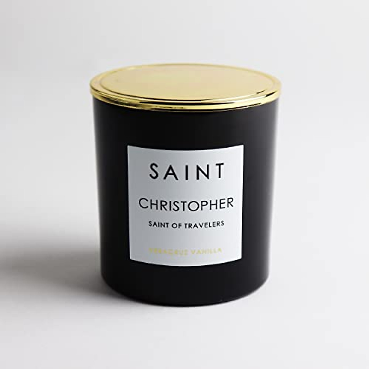 SAINT Christopher Scented Candle with Prayer, Prayer Coin, and Holy Oil, Saint of Travelers, Soy Coconut Aromatherapy Candle with 50 Hour Burn Time