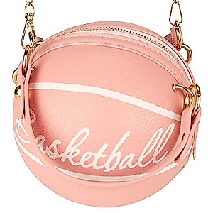 WLC Basketball Shape Purse,PU Special Shape Shoulder Girls' Bag