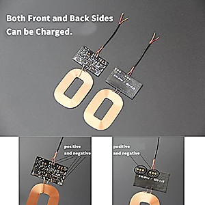 2 Pack Wireless Charger Receiver,DIY Wireless Charging Receiver Module with Magnetic Spacer,Qi Wireless Charging Standard,Built-in Short-Circuit Protection,Over-Voltage Protection