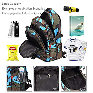 MATMO Camo Backpack for Boys, Camo Backpacks Kids Boys Backpack Updated Zipper