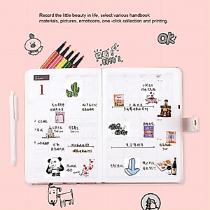 10Pcs Mini Printer Paper, 57 x 25 mm Self Adhesive Thermal Paper Printable Sticker Paper for Pocket Thermal Printer